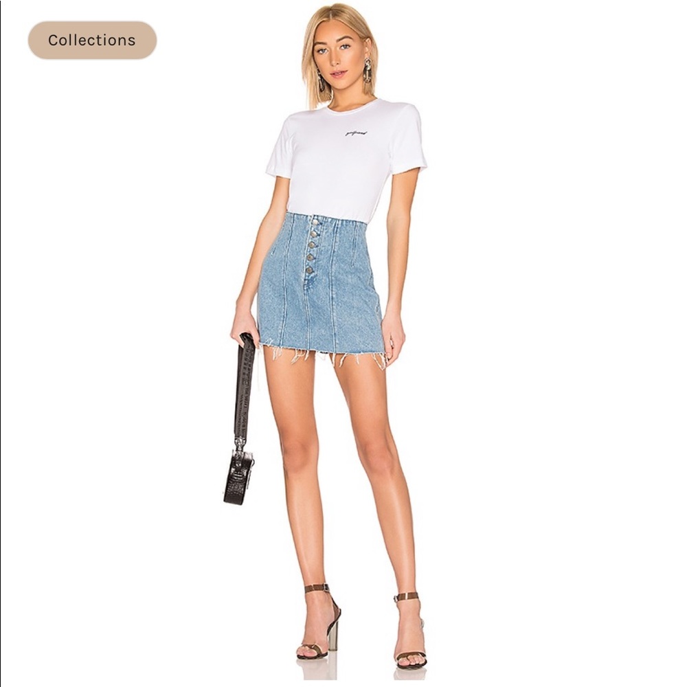 Grlfrnd Twiggy High-Rise Mini Skirt In Promises - Gem